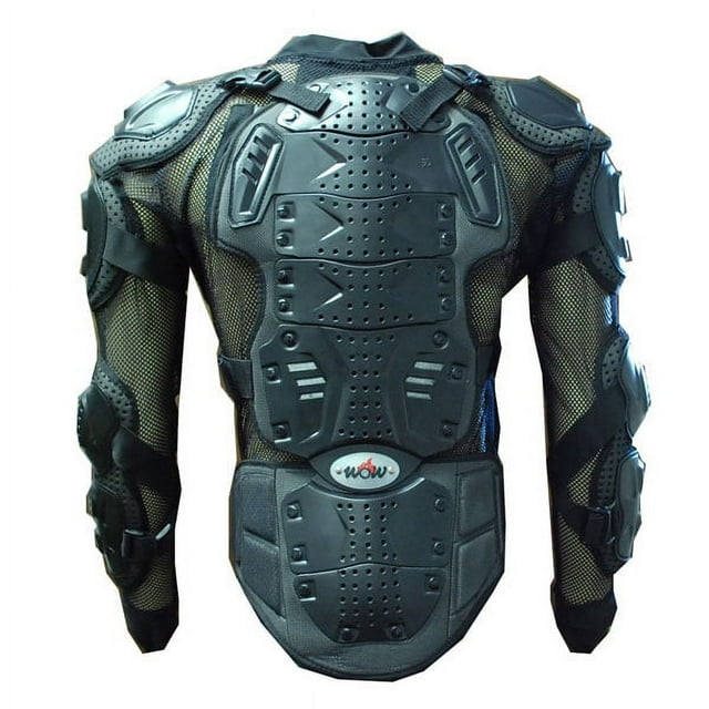 WOW MOTORCYCLE MOTOCROSS BIKE GUARD PROTECTOR ADULT BODY ARMOR A1 BLACK ...