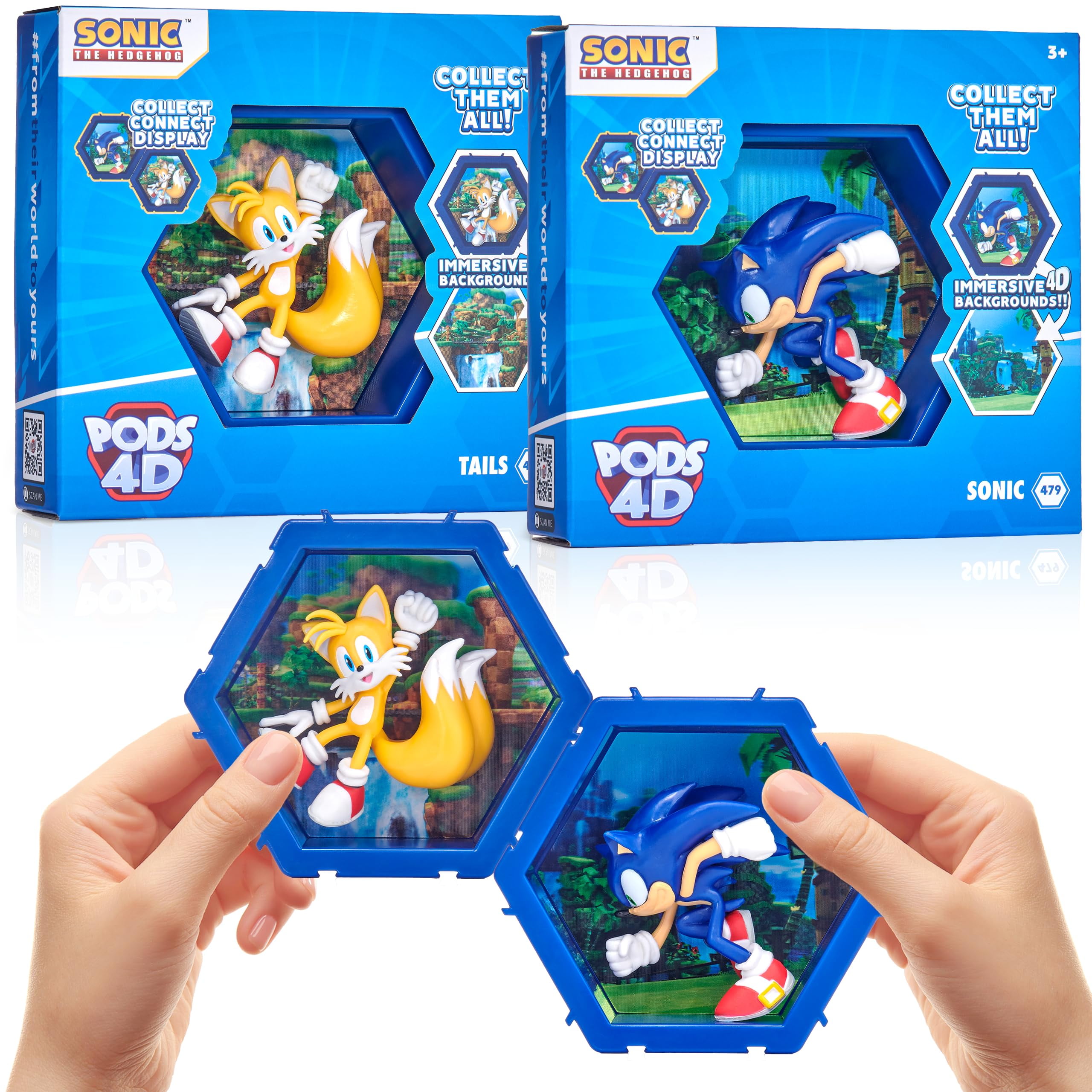 WOW! PODS 4D Sonic - Sonic & Tails (2 Pack) - Unique Connectable ...