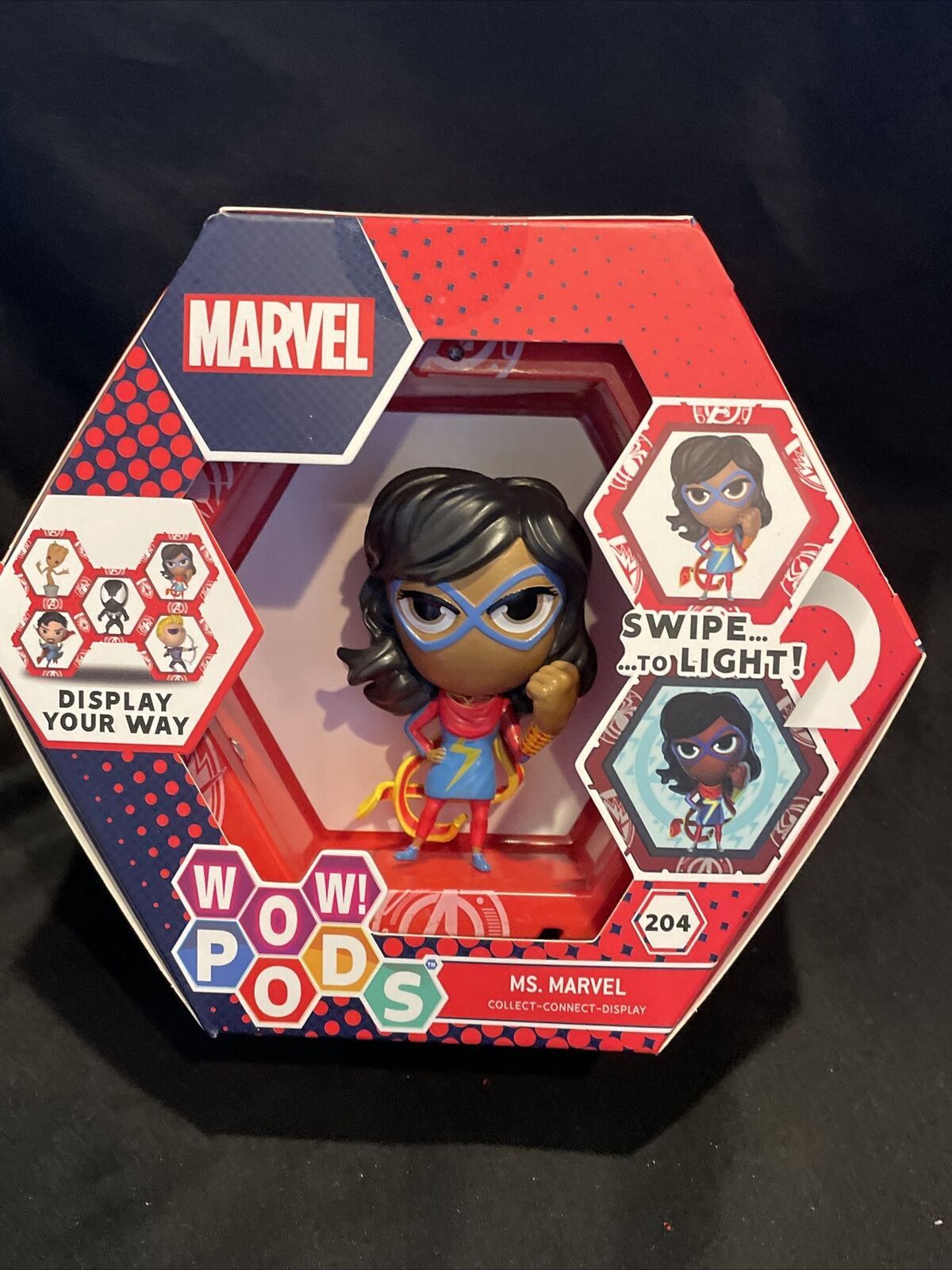 WOW Pods Ms Marvel Light-Up Figure Avengers Collection Superhero #204 ...