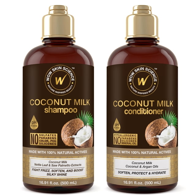 WOW Skin Science Coconut Milk Shampoo & Conditioner Duo 16.9 oz - DHT ...