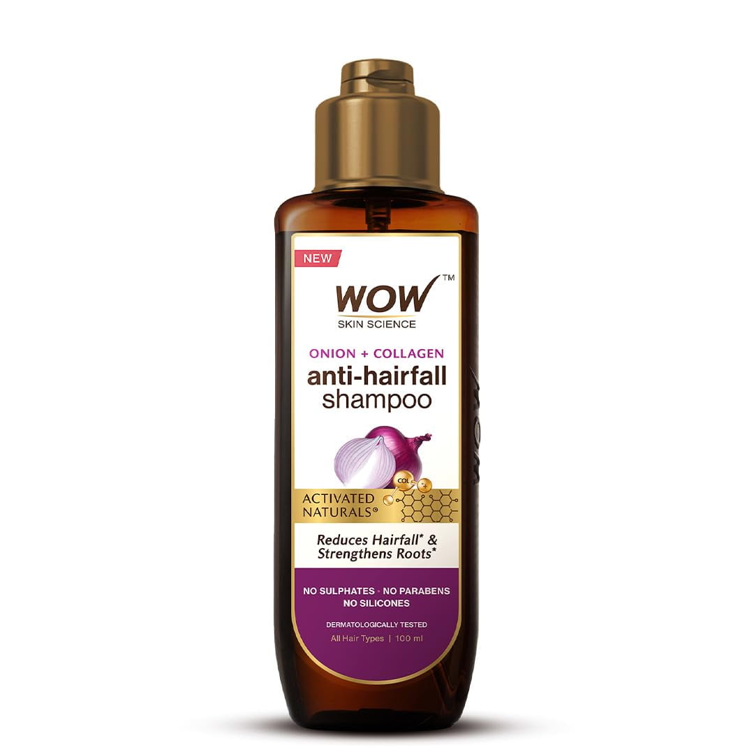 WOW Skin Science Red Onion Black Seed Oil Shampoo with Red Onion Black Seed Extract, Controls ...