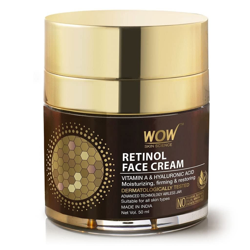 WOW Skin Science Retinol Face Cream - Oil Free, Quick Absorbing - For ...