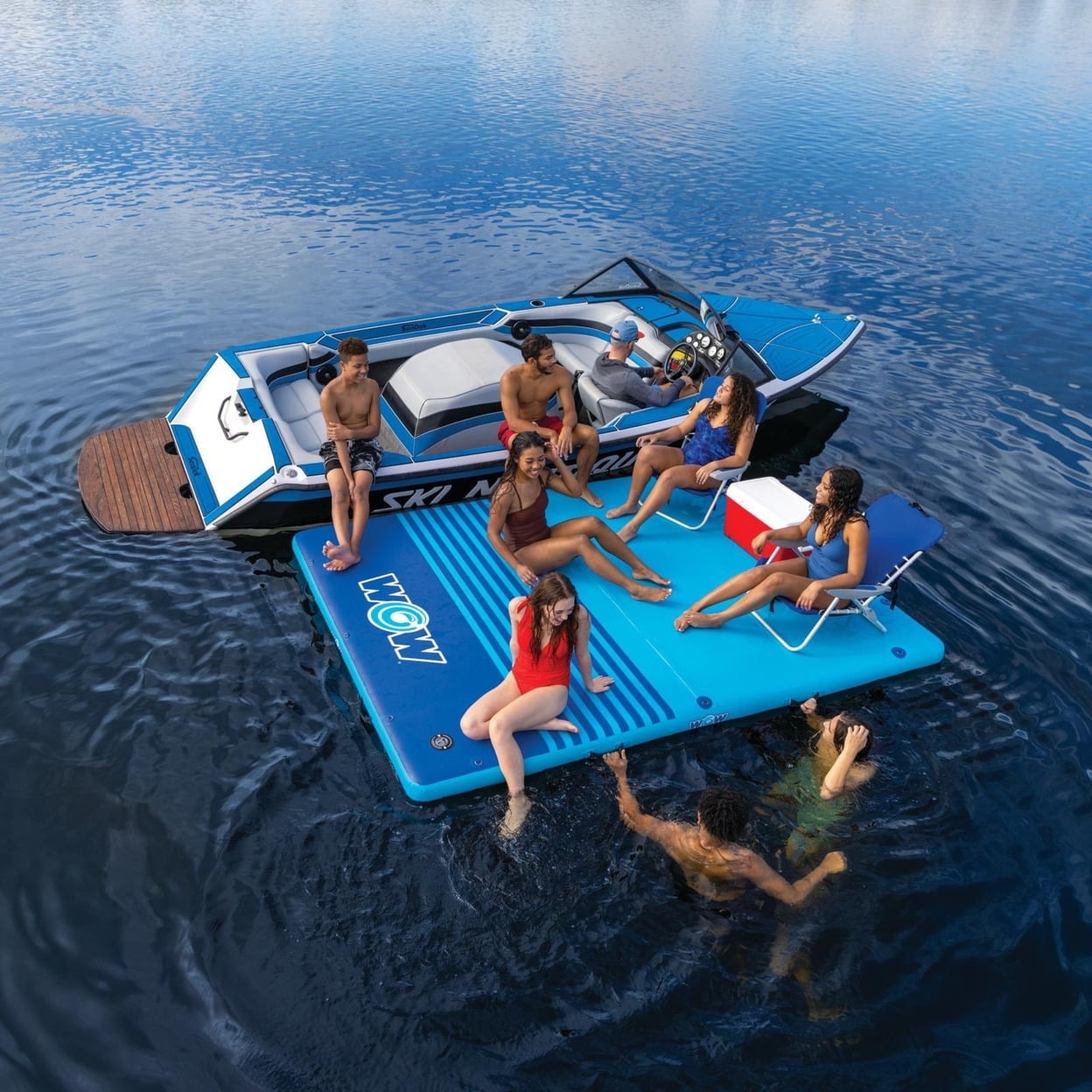 WOW Sports Vacation Station Dock Drop Stitch 10'x8'x6" - Walmart ...