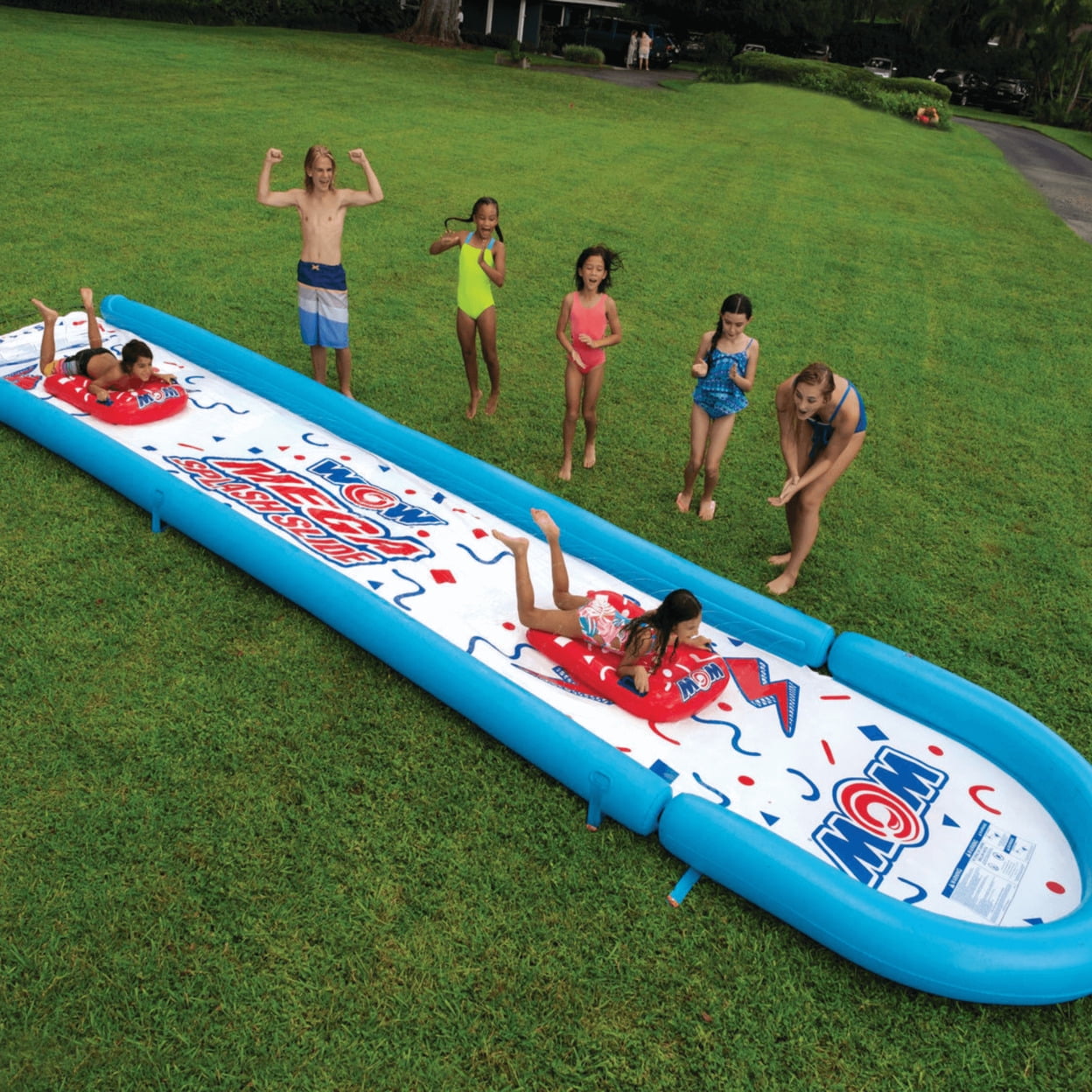 WOW Sports Outdoor Inflatable Water Slide for Kids and Adults, 25 Ft ...