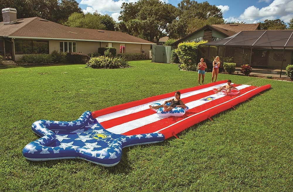 WOW Sports Big Outdoor Wet Inflatable Family Americana Stars & Stripes ...