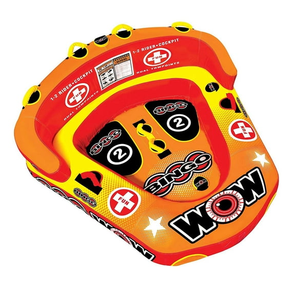 WOW Sports Bingo 2 Inflatable Towable Float Tube for Water Sea River ...