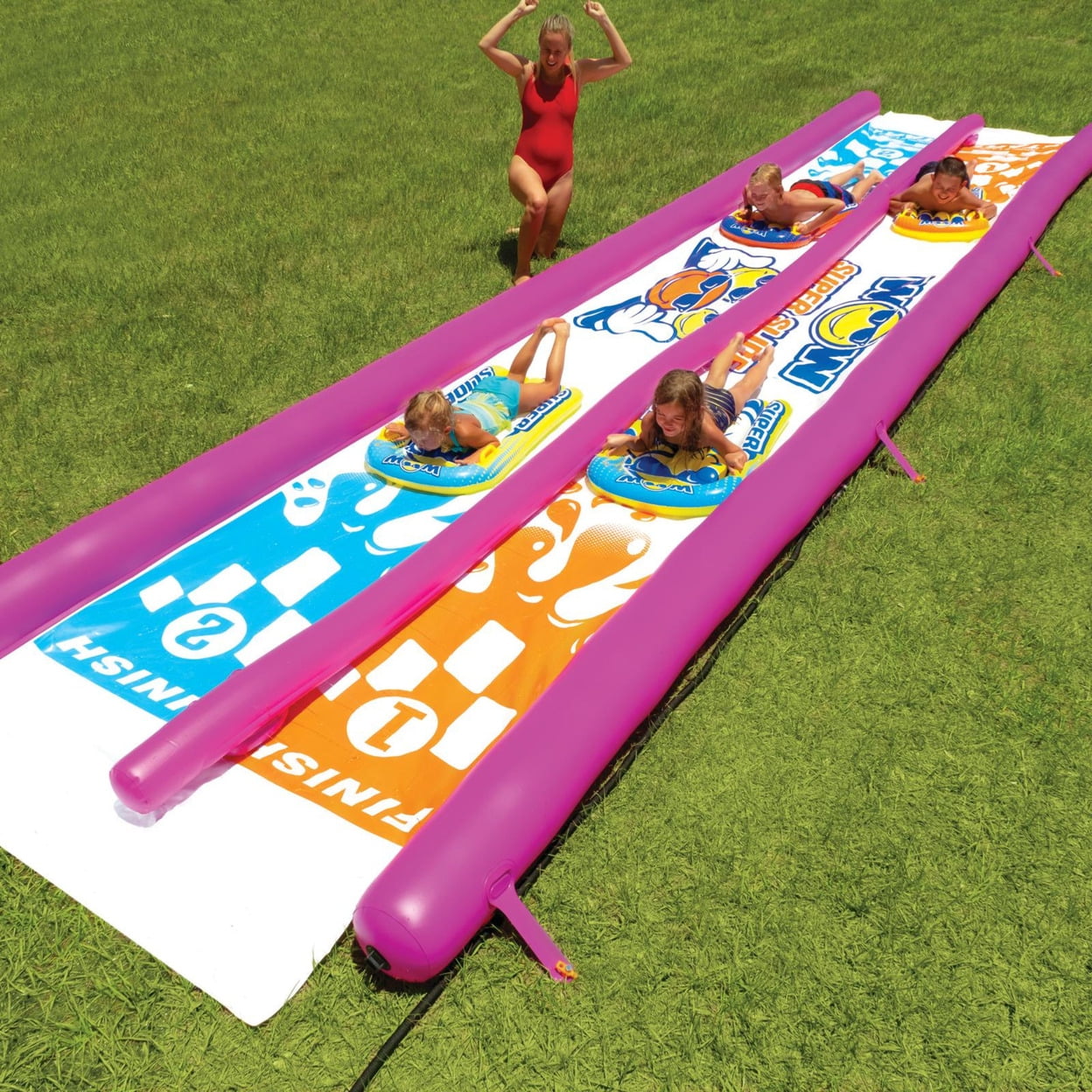Free Shipping! WOW Sports Giant Backyard Double Lane Lawn Slide ...