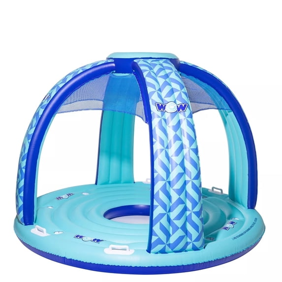 WOW Sports Swimming Pool Island Float, Large Inflatable Family Float ...