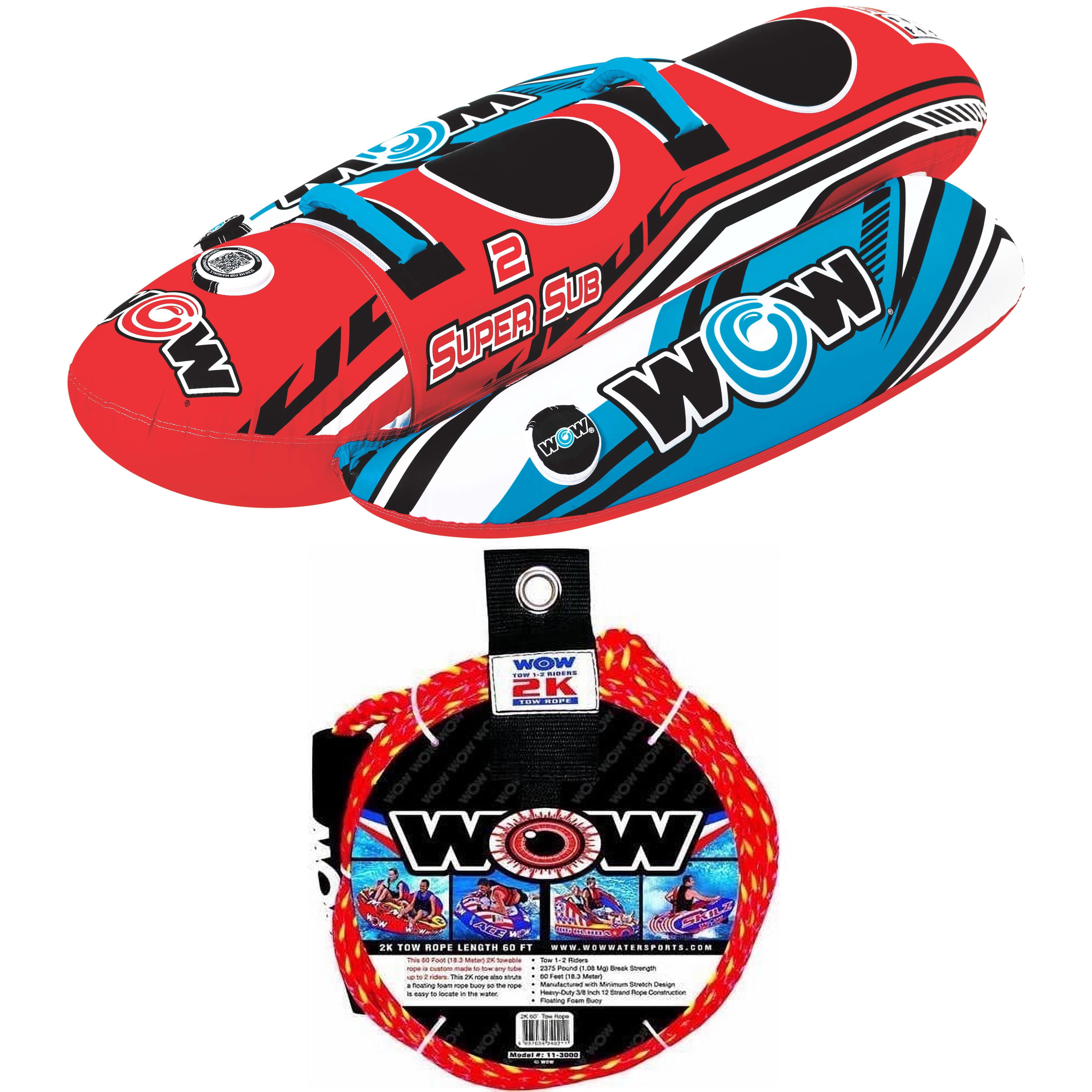 WOW Sports Super Sub 1-2 Person Towable, Waterskiing Towables Ages 12 ...