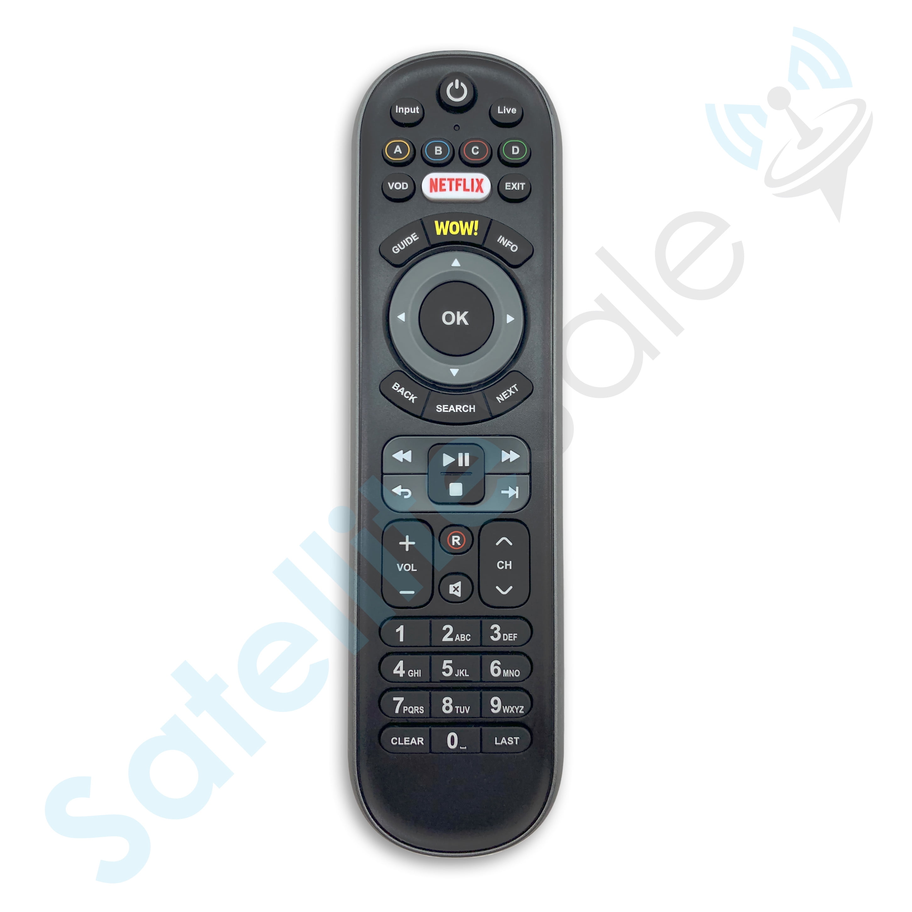 WOW TV Netflix Remote Control URC2135 - Walmart.com