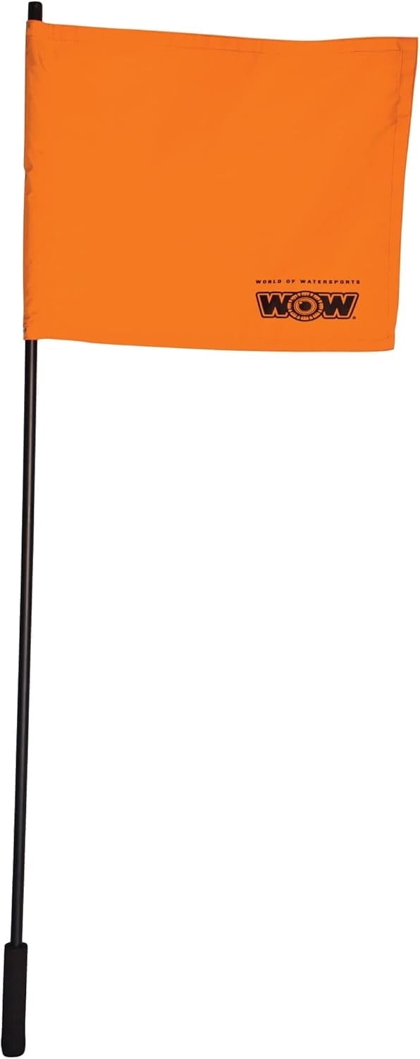 WOW Sports Giant Neon Orange Safety Flag - 48" for Boating ...
