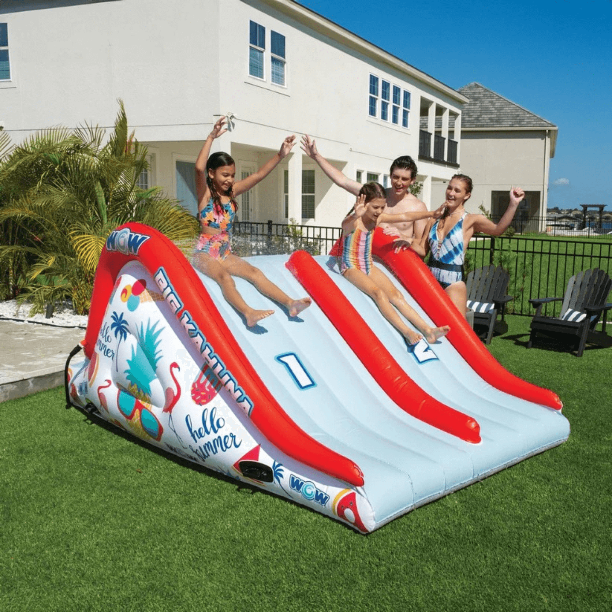 WOW Watersports Big Kahuna 2-Lane Pool or Ground Slide - Walmart.com