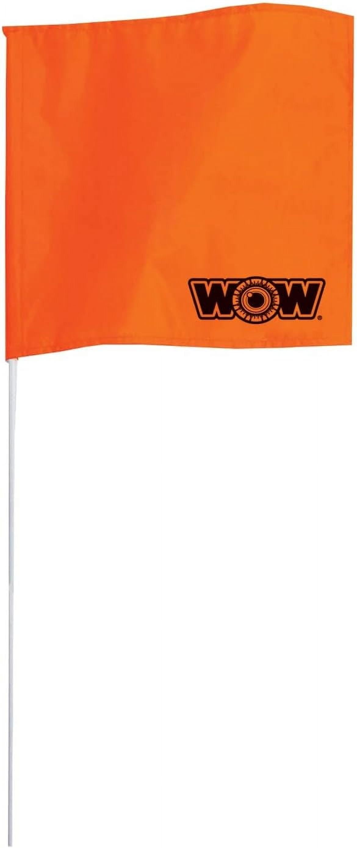 WOW SPORTS Watersports Flag, Bright Orange with 24 Inch Pole - Walmart.com