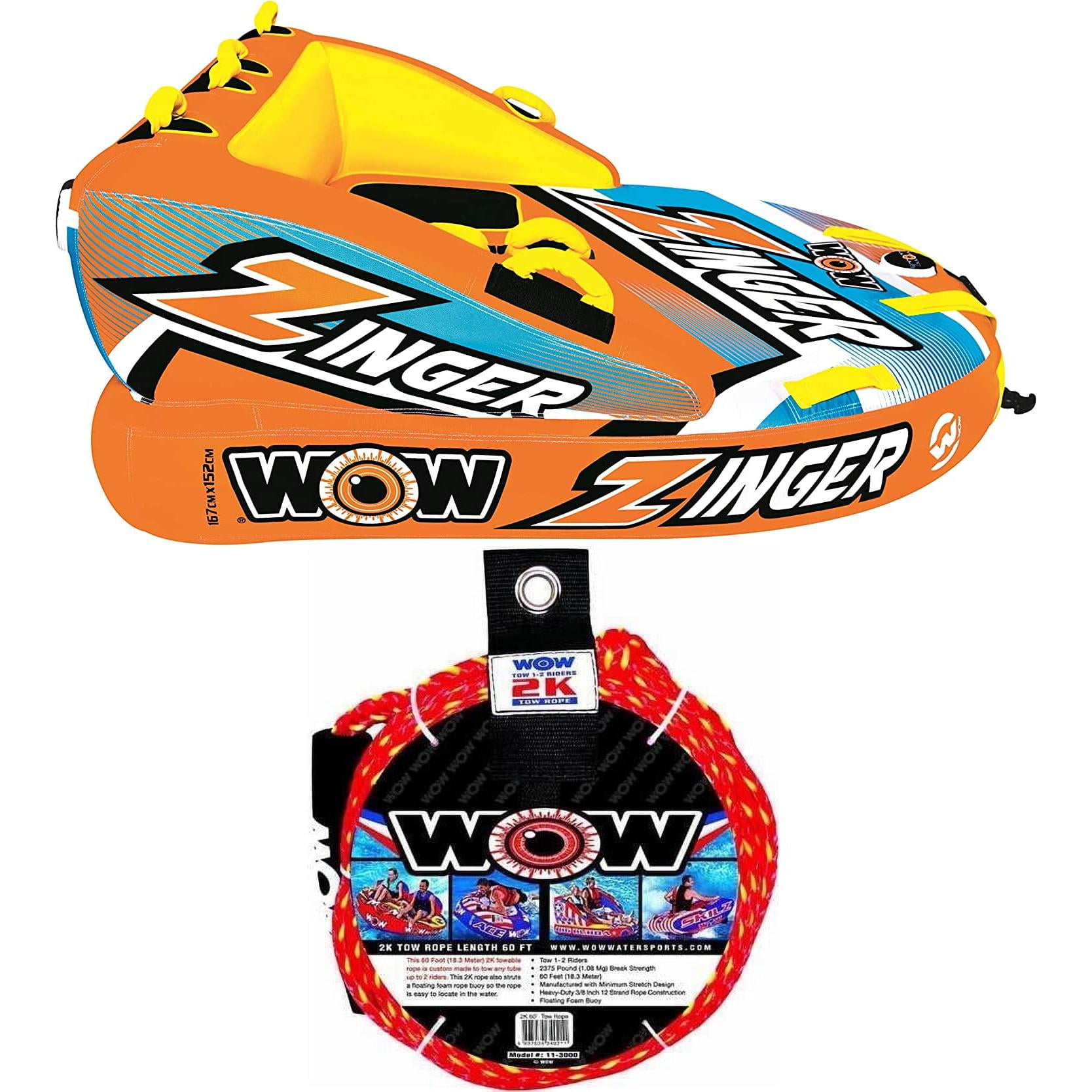 WOW World of Watersports Zinger 1 or 2 Person Inflatable Towable Tube ...