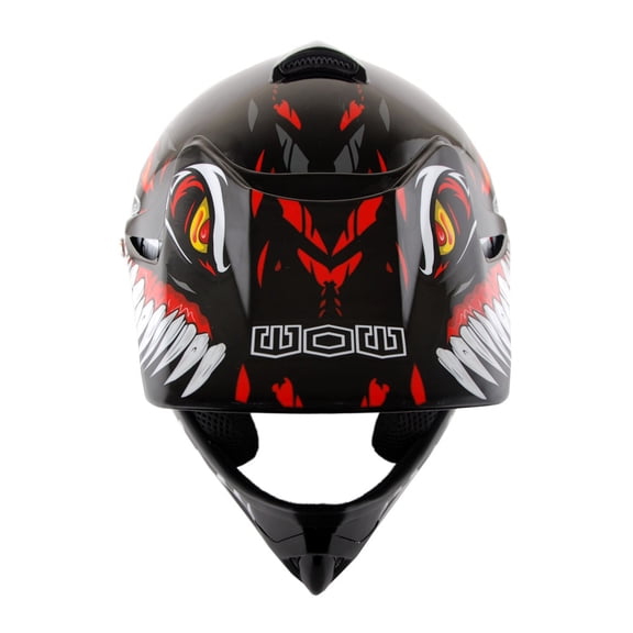 Wow! Youth Kids Motocross BMX MX ATV Dirt Bike Helmet HBOY Shark Red ...
