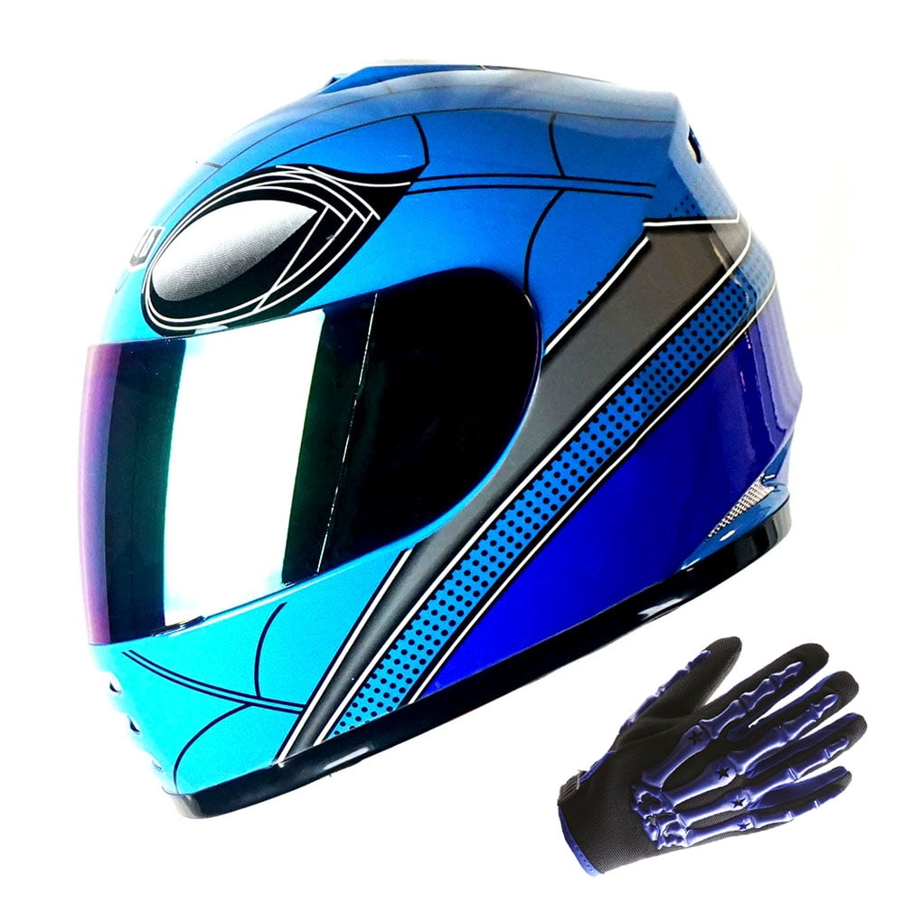 WOW Youth Motorcycle Full Face Helmet Street Bike BMX MX Kids B15 ...