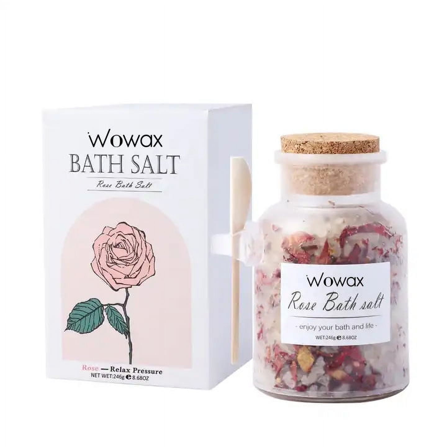 WOWAX Natural Bath Salt Sea Soak Relaxing Spa Shower Aromatherapy Rose ...
