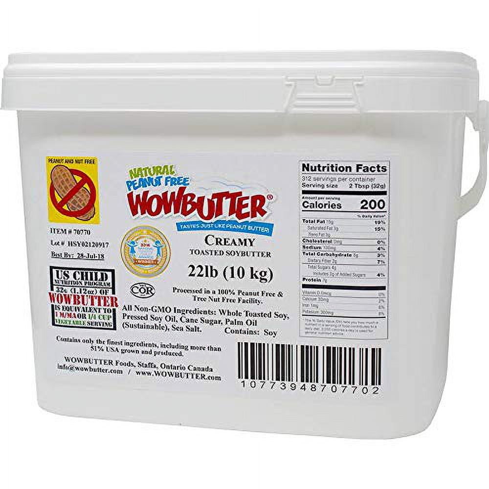 WOWBUTTER Creamy and Peanut Free Spread, 22 Pound -- 1 each. - Walmart.com