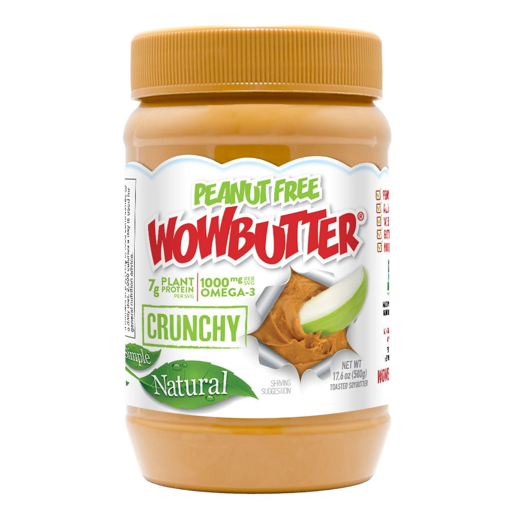 WOWBUTTER Natural Crunchy Butter, Nut Free, Peanut Free Spread - Pack ...