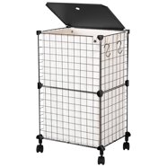 Redmon Contemporary Country Collection Plastic Laundry Hamper, Brown ...