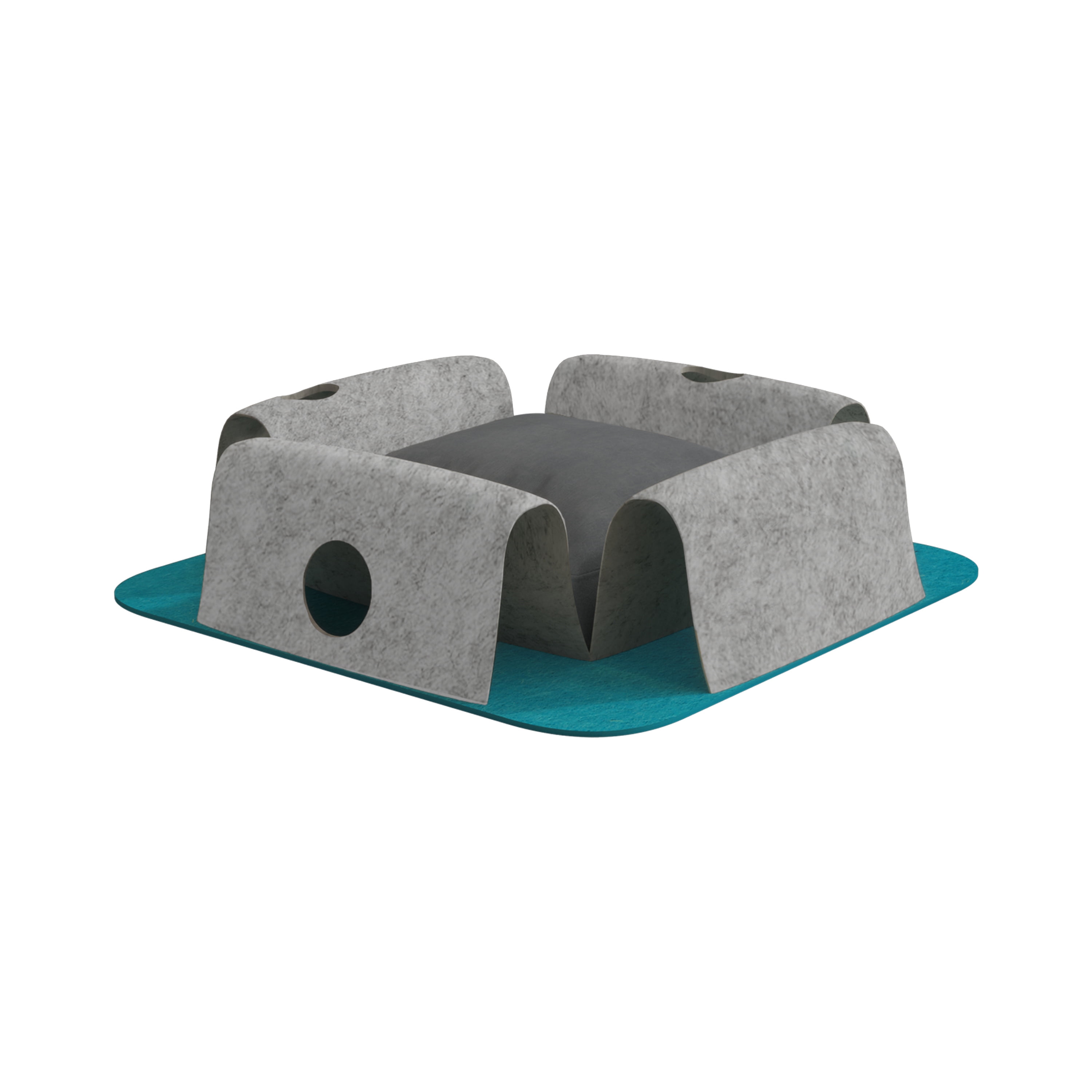 WOWMAX Cat Beds for Indoor Cats, Cat Tunnel Bed with Central Soft Mat ...