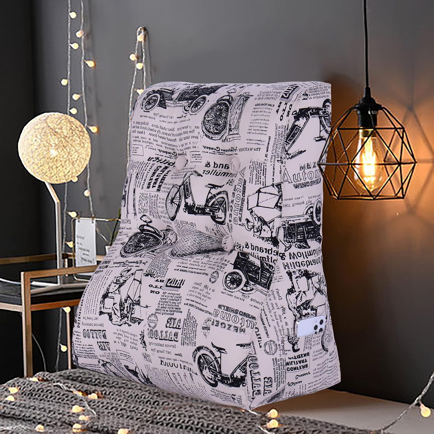 WOWMAX Cotton Cover PP-Cotton Filled Triangular Wedge Pillow ...