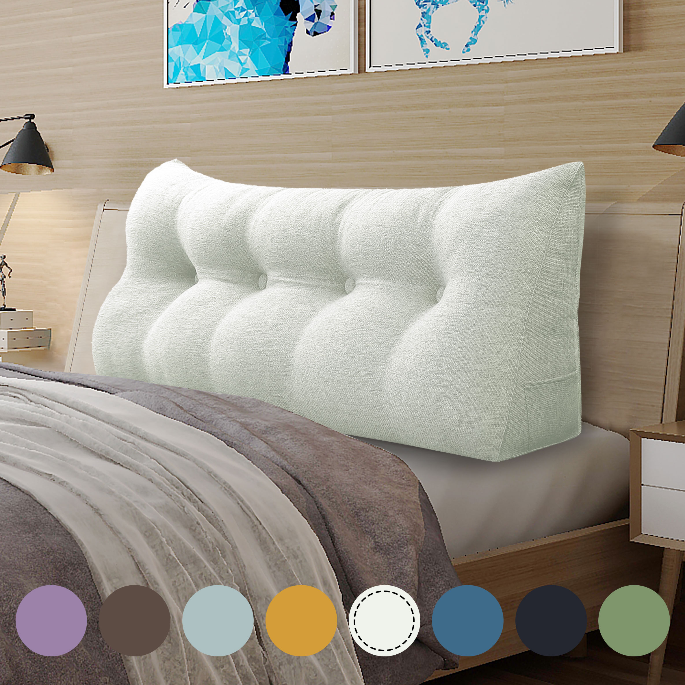 WOWMAX Daybed Large Filled Triangular Cushion, Backrest Pillow, Office ...