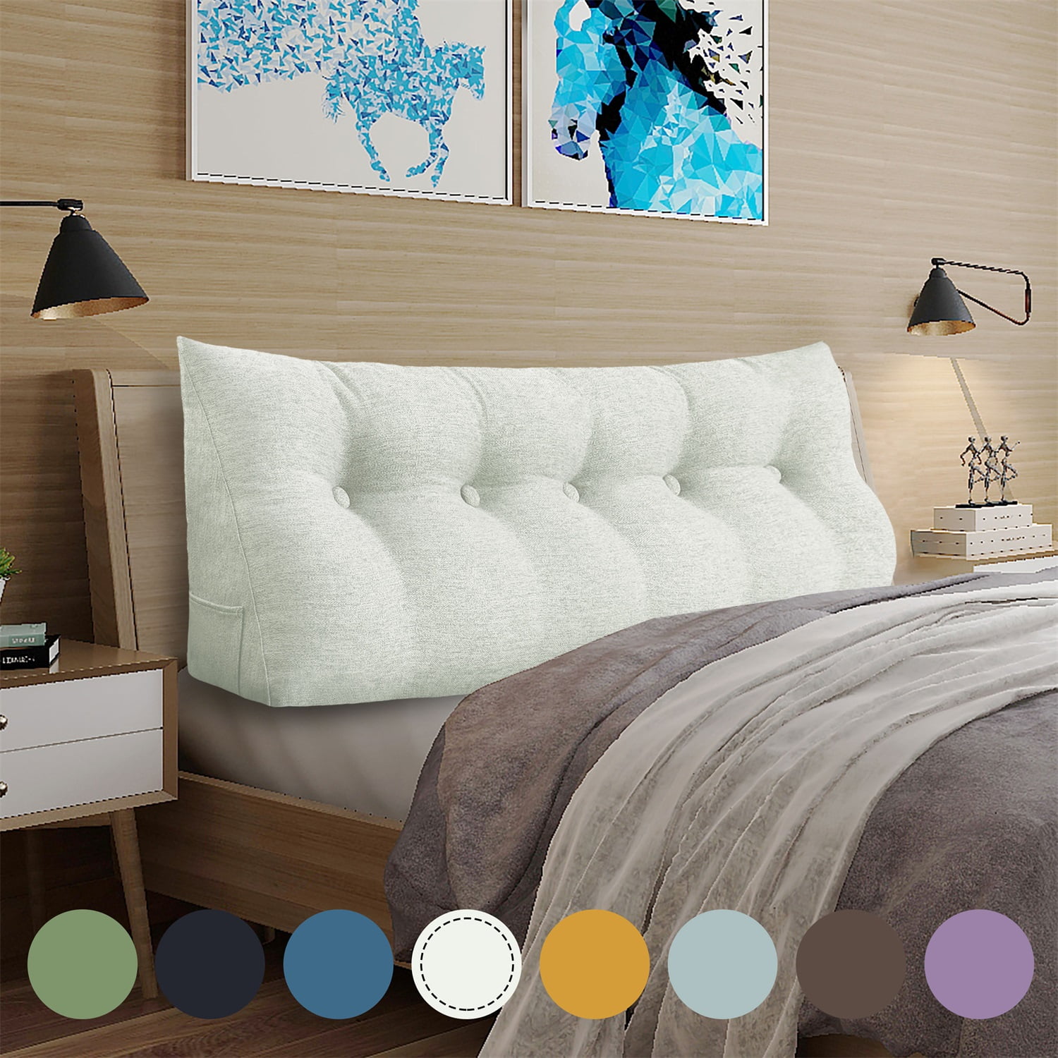 WOWMAX Sofa Daybed Large Filled Triangular Wedge Cushion Bed Backrest ...