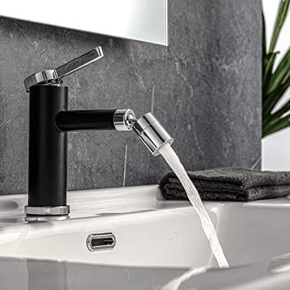 WOWMTN Water Faucet Stainless Steel Rotated Sprayer Black Copper ...
