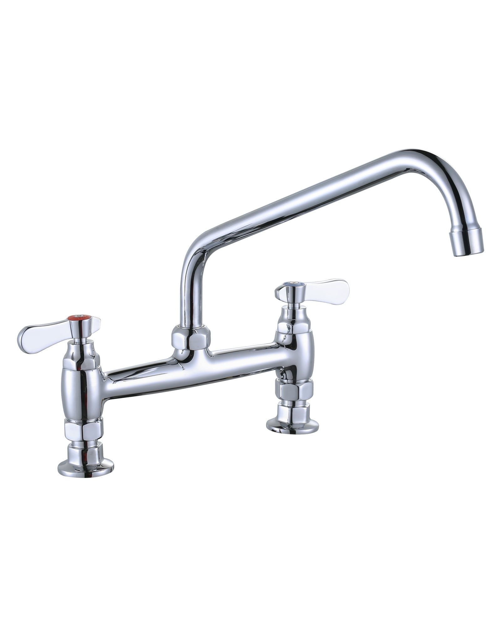 WOWOW Commercial Sink Faucet with 12” Swivel Spout & Supply Lines - Walmart.com