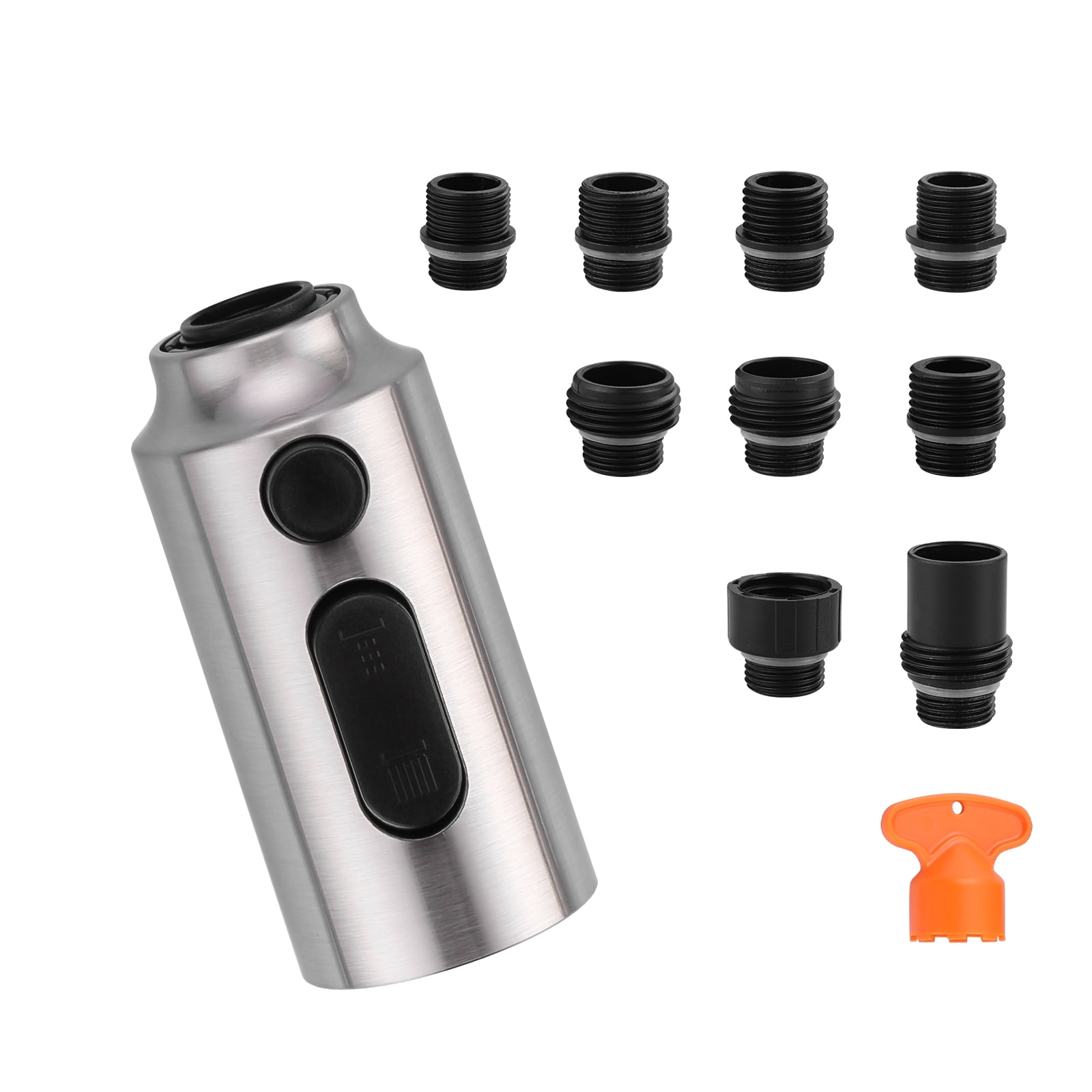 Wowow Pull Down Faucet Sprayer Head Replacement, Brushed Nickel 3 ...