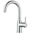 WOWOW Kitchen Sink Faucet Chrome High Arc Single Handle Kitchen Bar ...