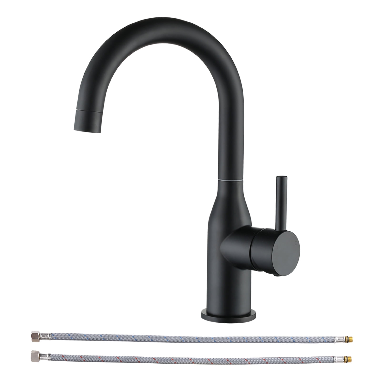 WOWOW Single Handle Bar Sink Faucet 1 Hole Bar Faucet Brushed Nickel ...