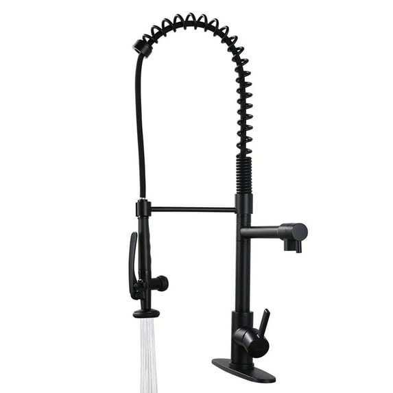 WOWOW Spring Pull Down Touchless Single Handle Kitchen Faucet with Deck ...