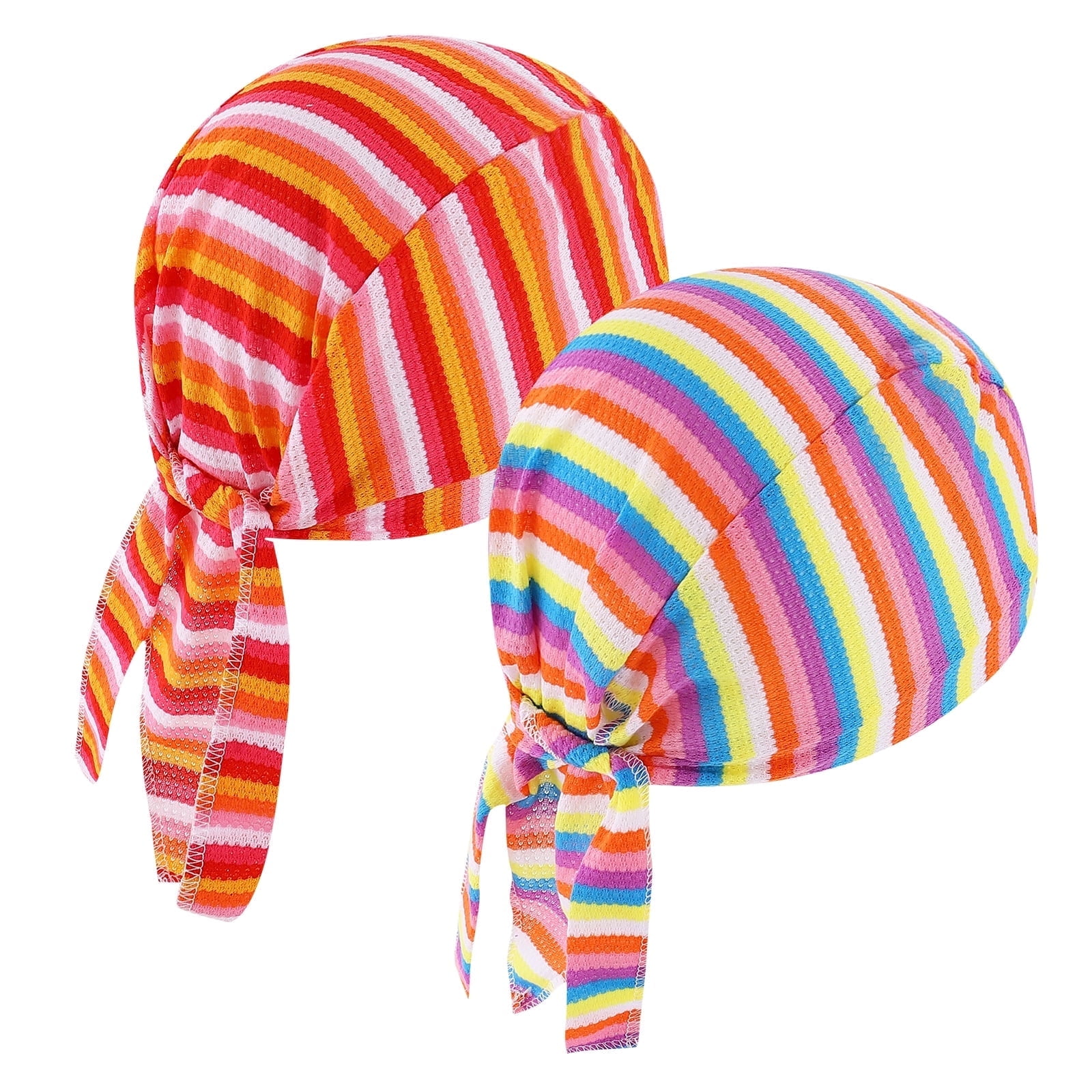 WOWSTYLE 2 Pcs Do Rags Skull Cap For Women Helmet Liner Bandana Beanie ...