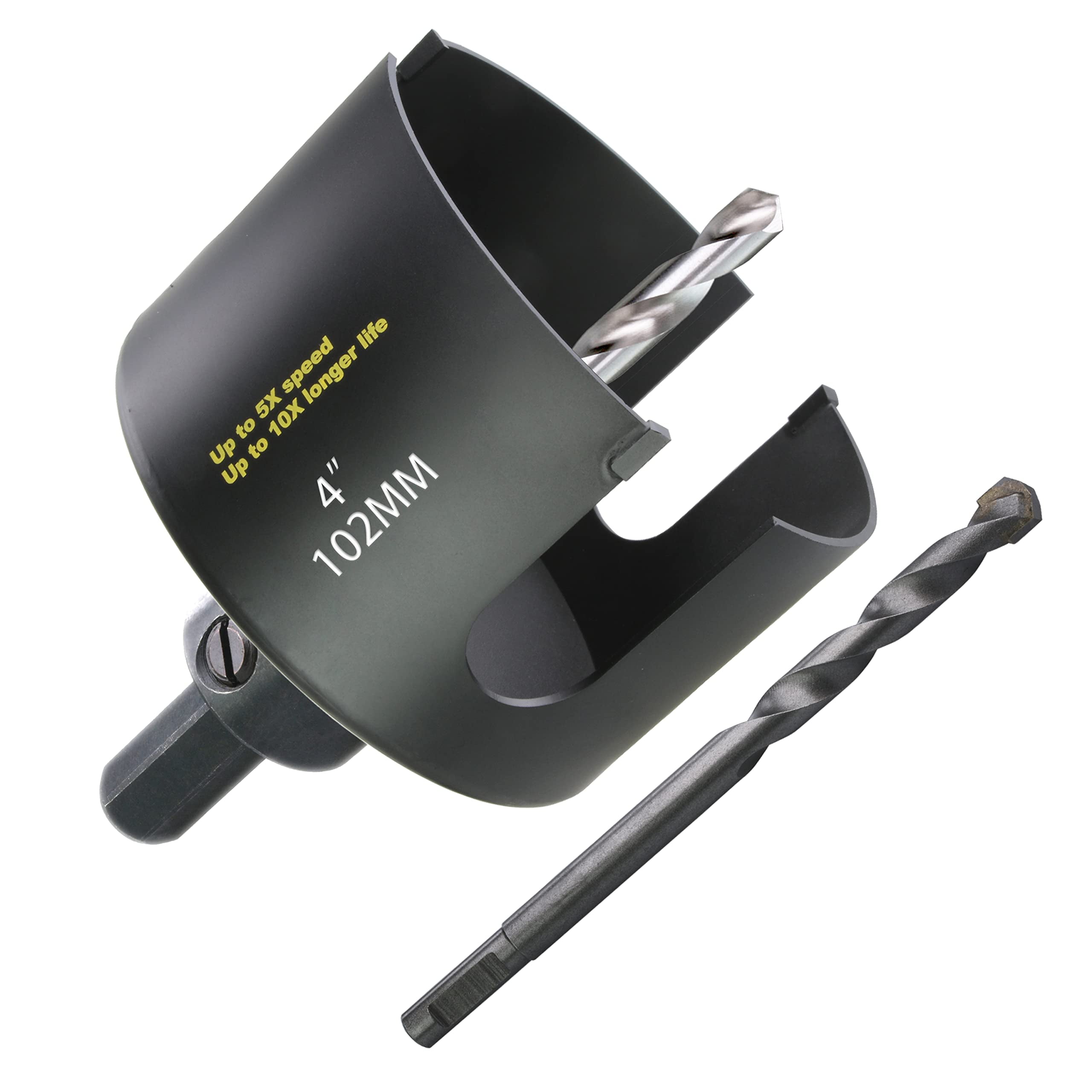 WOWSUPM 4" Carbide Tipped Deep Hole Saw Cutter 2.36” Depth for Multiple ...