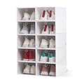 WOWZILLA 10 Pack Boxes Clear Plastic Stackable, storage organizer for ...