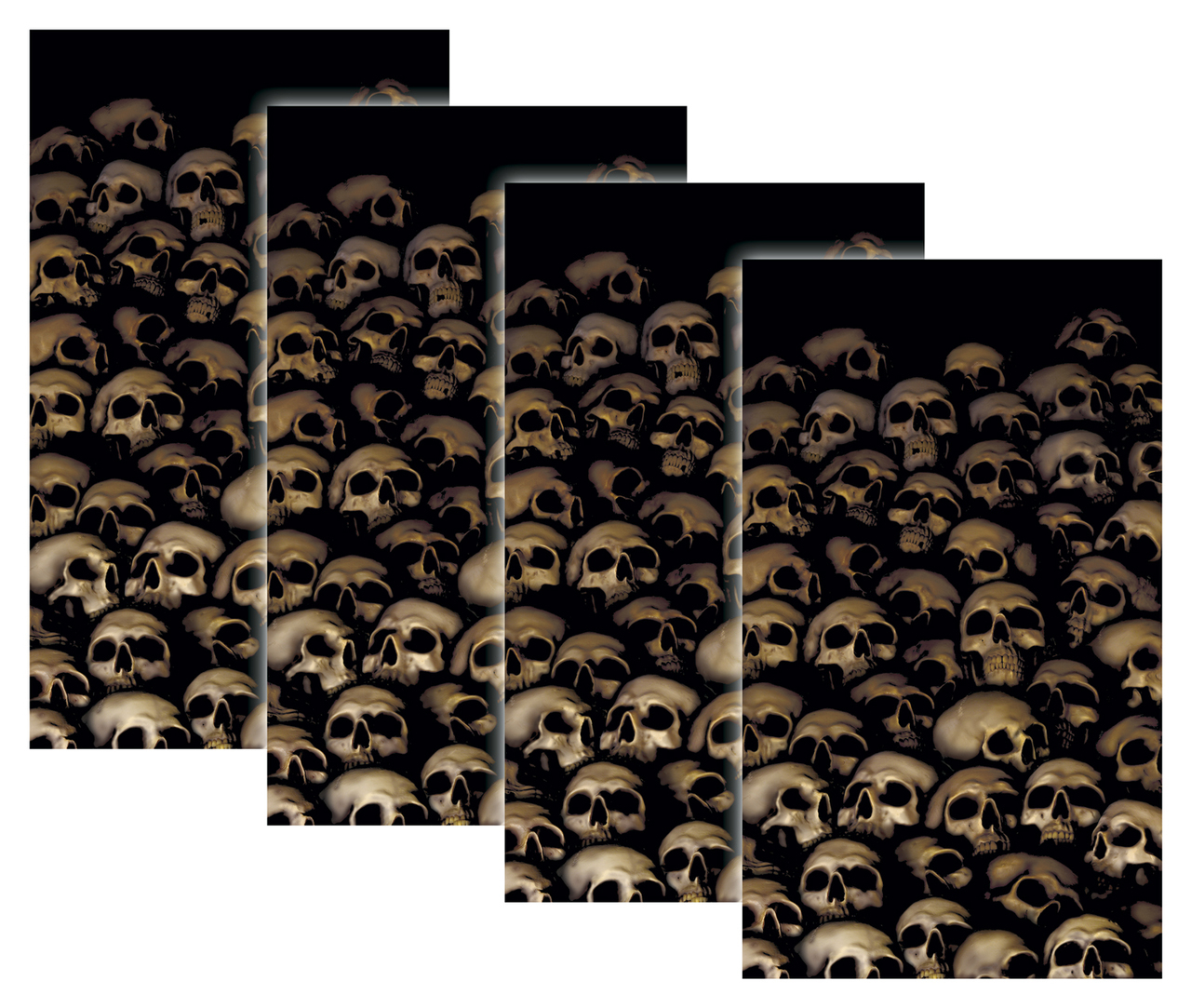 WOWindow Posters House Full of Skulls Halloween Window Decoration Four ...