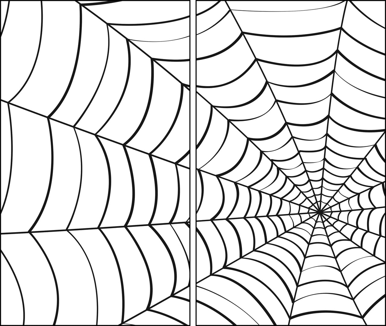 WOWindow Posters Spider Web Combo Halloween Window Decoration Two 34.5 ...