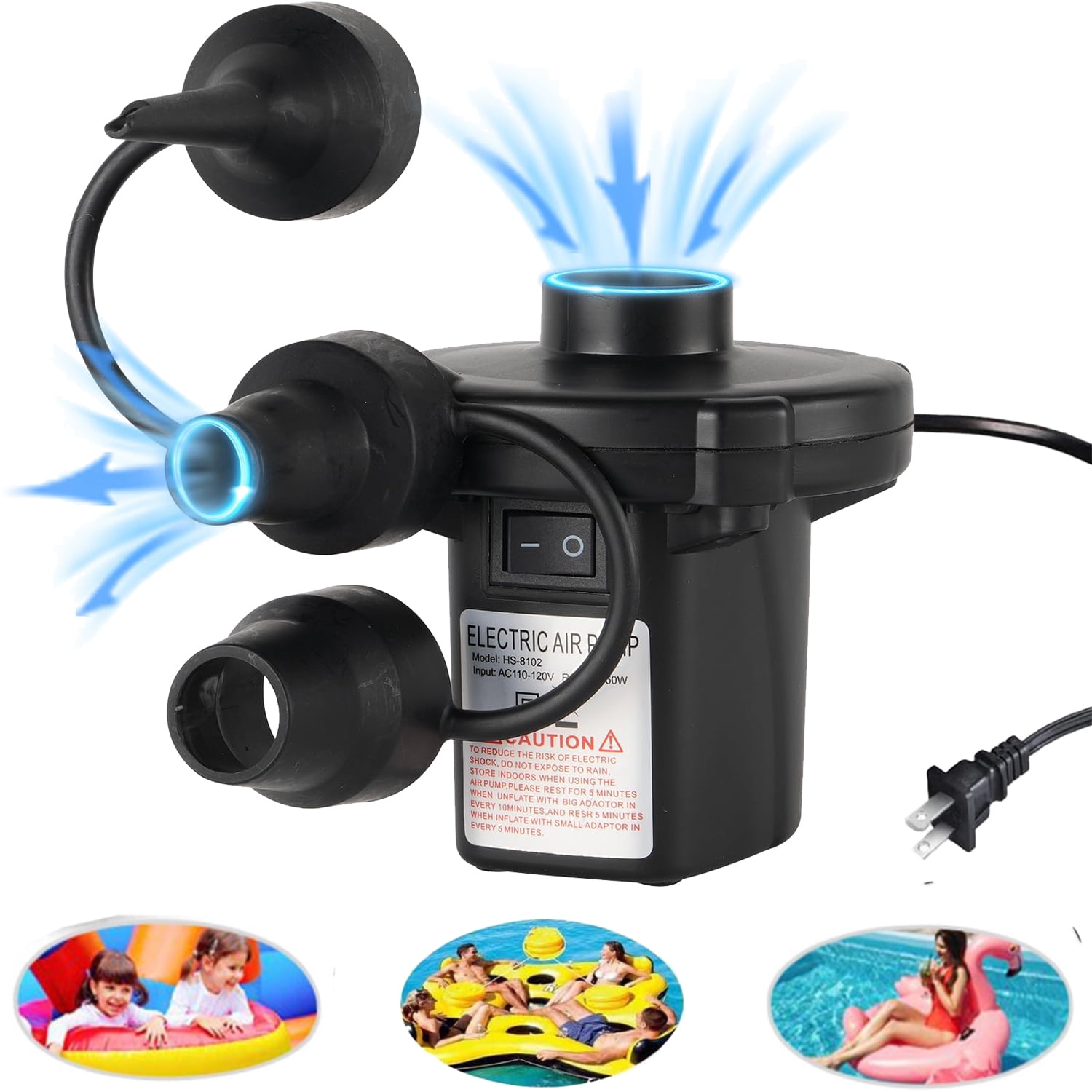 WOYUNG Electric Air Pump Air Mattress Portable Pump for Inflatables ...