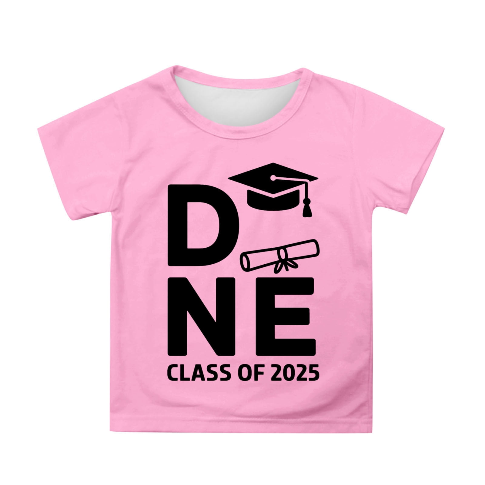 WOYY Big Girls Graduation 2025 T-Shirt Short Sleeve Crewneck Tee Shirt ...