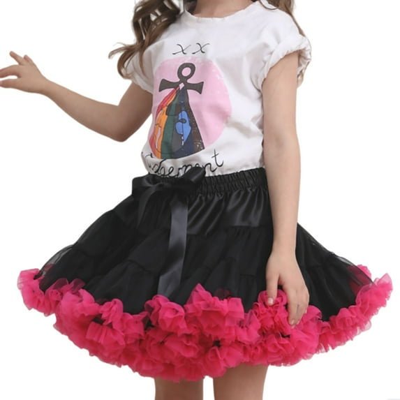 WOYY Big Girls Princess Layered Tulle Skirt Party Dance Ballet Tutu ...