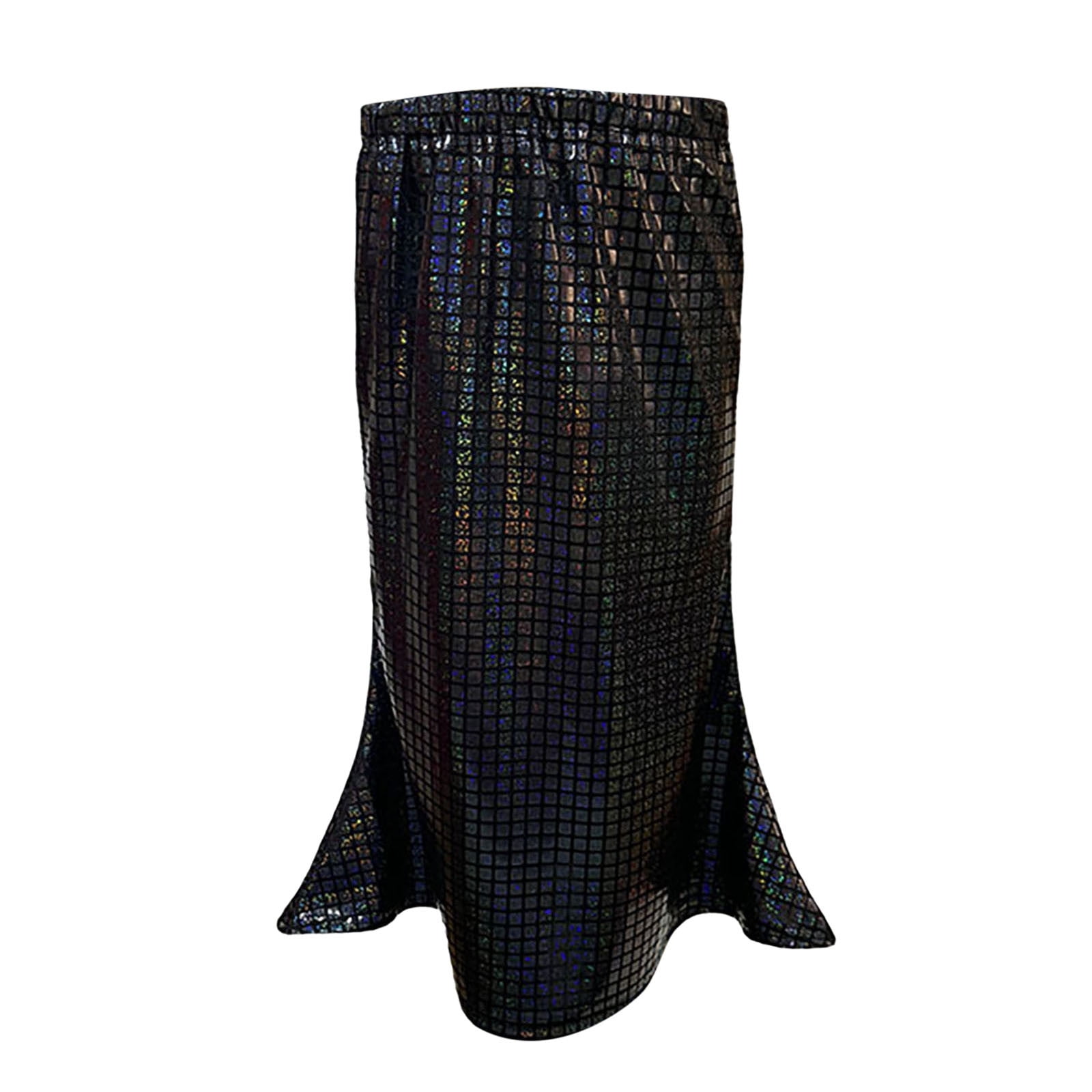 WOYY Big Girls Shiny Metallic Fishtail Skirt for Ballet Dance Party ...