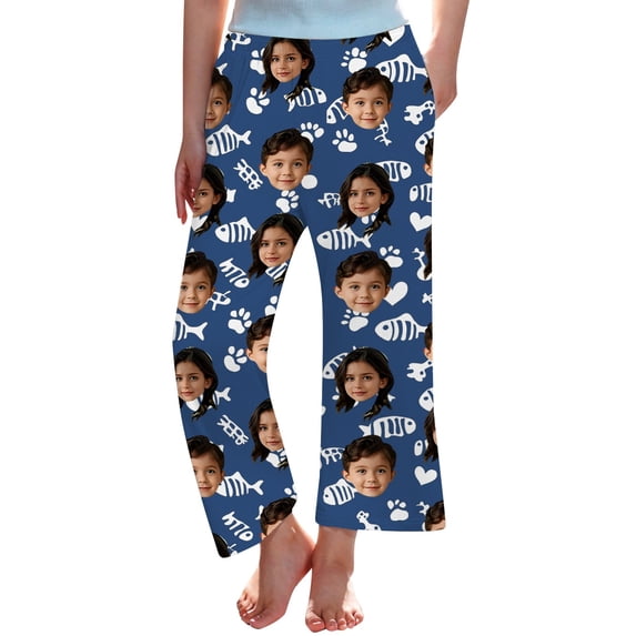 WOYY Girls DIY Pajama Trousers Straight Soft Sleep Pants with Pocket ...