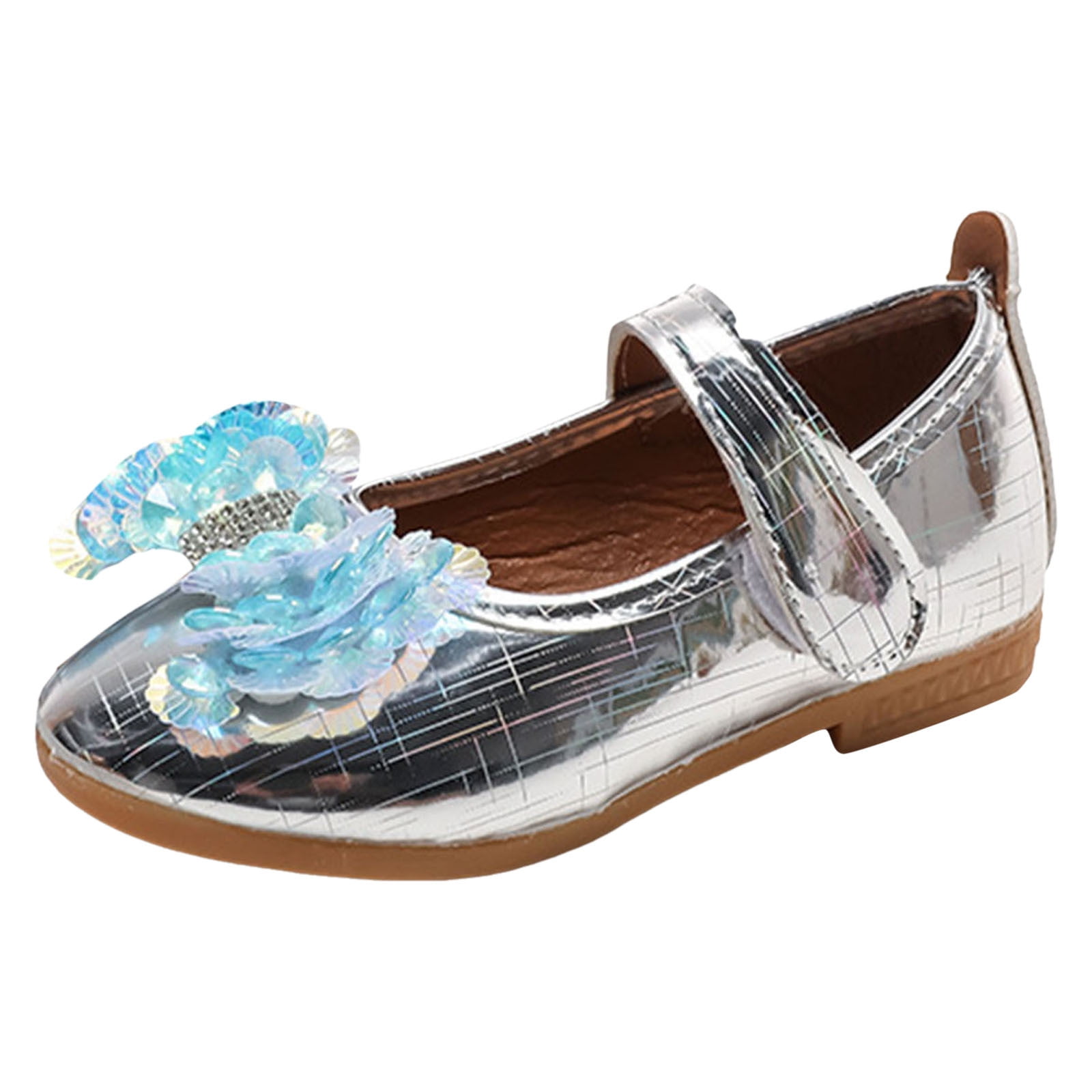 WOYY Girls Party Dress Shoes Sequins Closed-Toe Princess Sandals ...