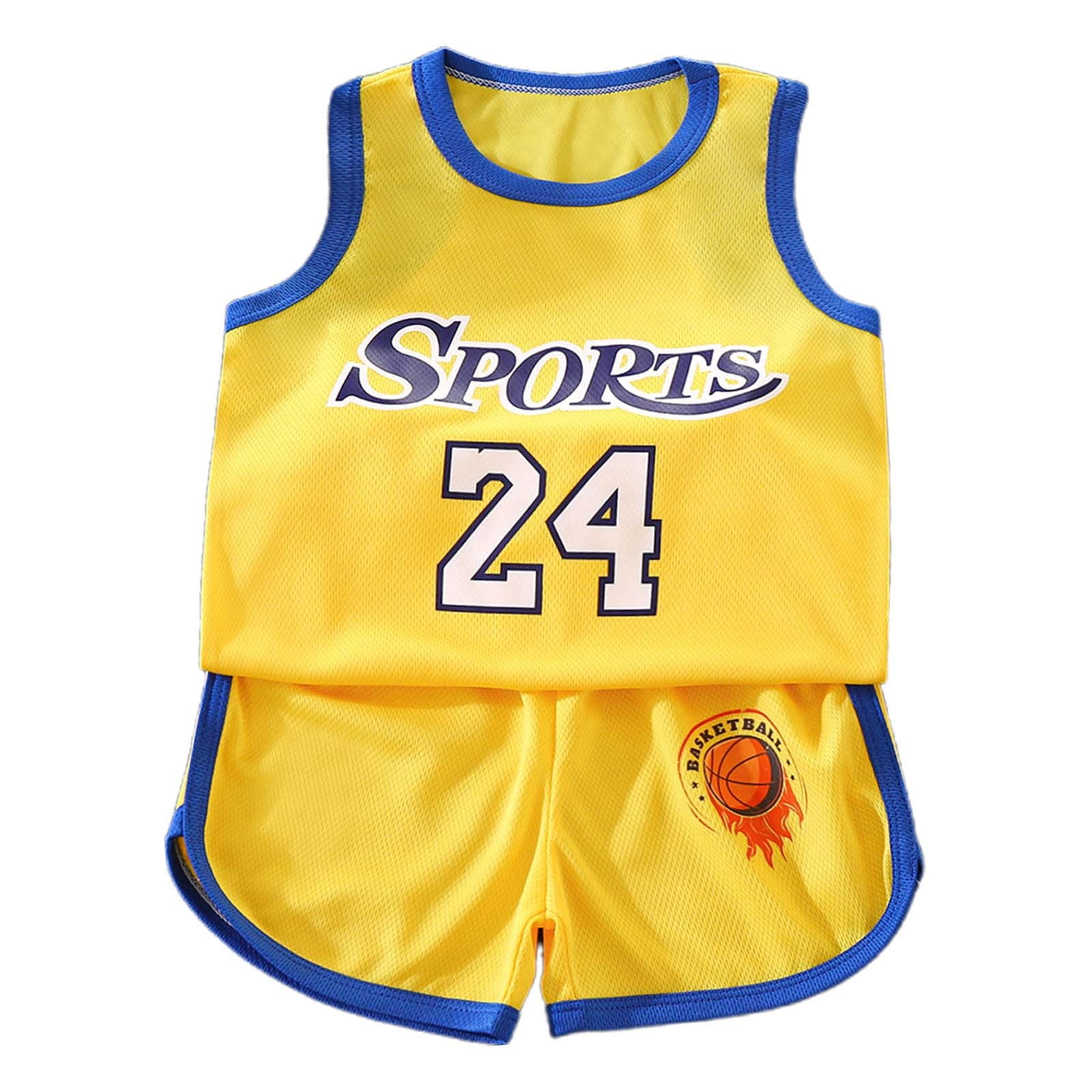 WOYY Kids Basketball Set for Boys and Girls Summer Sports Tank Top and ...