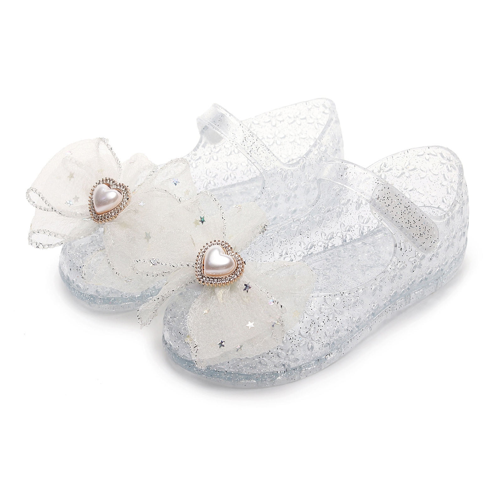 WOYY Little Girls Jelly Mary Jane Sandals Closed-Toe Dance Party Dress ...