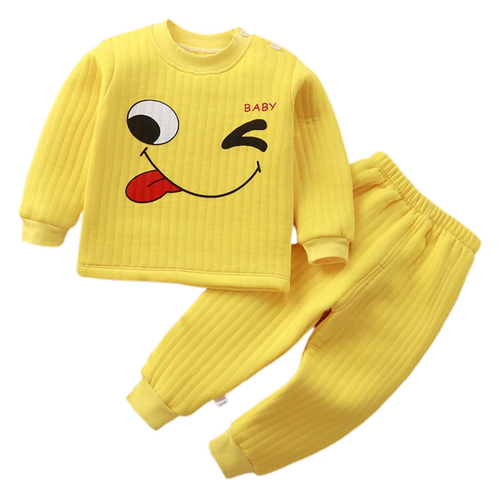 WOYY Newborn Girls Sleepwear Pajamas Cartoon Print Cotton Homewear ...