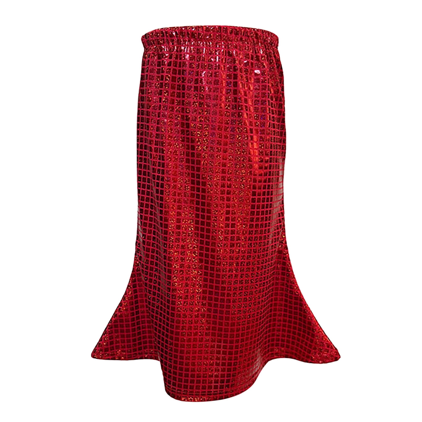 WOYY Teen Girls Shiny Metallic Fishtail Skirt for Ballet Dance Party ...