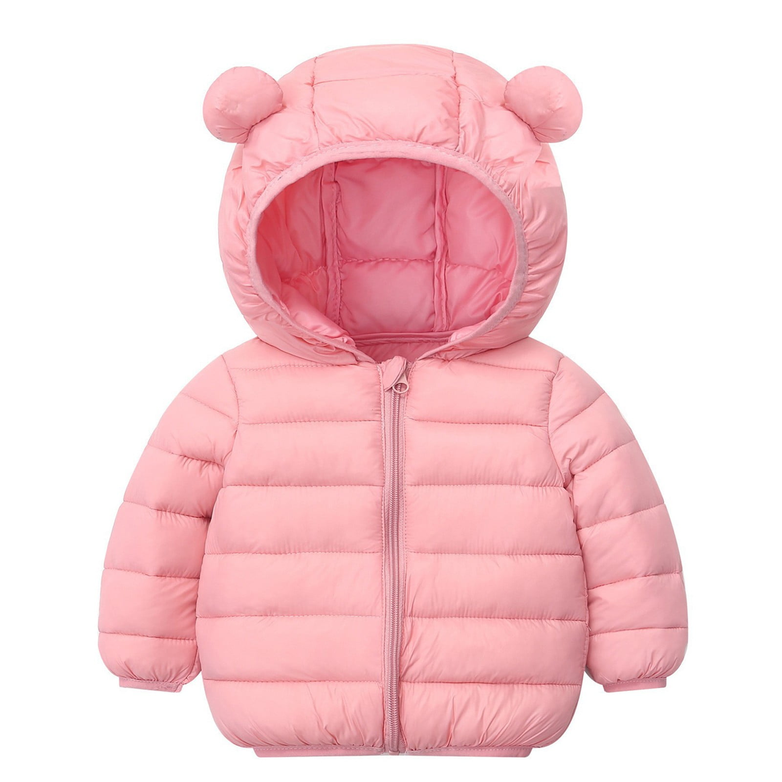 WOYY Toddler Girls Down Coat Solid Zip up Hood Puffer Jacket Unisex ...